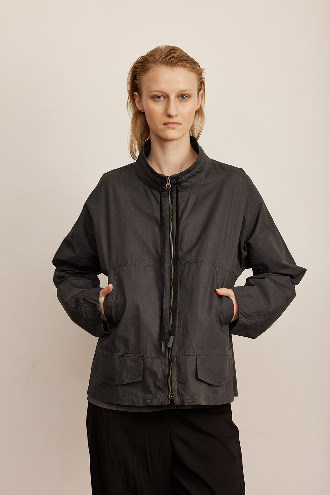 Grey Darfi Jacket, A Must-Have for Urban Style Lovers - Rina Zin